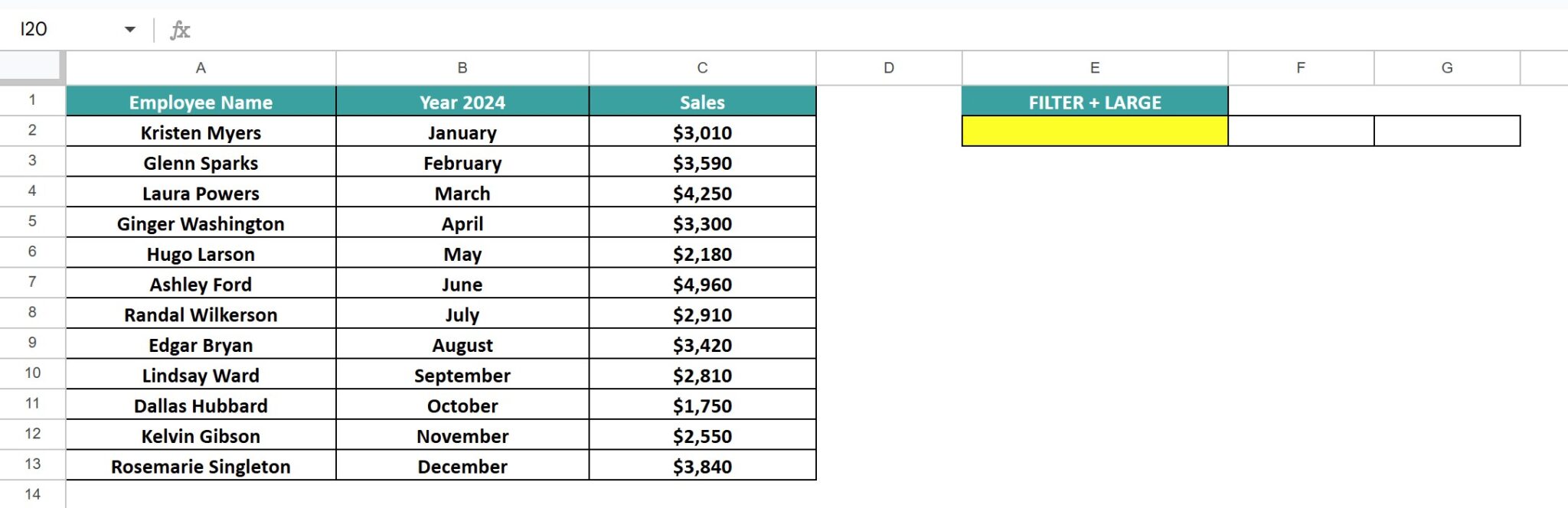 LARGE In Google Sheets - Definition, Examples, How To Use?