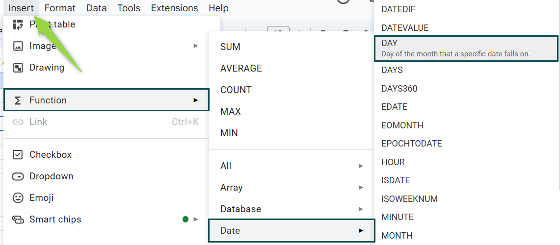 DAY Function in Google Sheets - Syntax, Examples, How to Use?