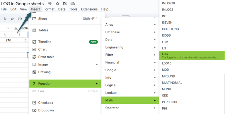 LOG in Google Sheets - Definition, Syntax, Examples, How to Use?