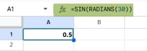 SIN Function in Google Sheets - Syntax, Examples, How to Use?