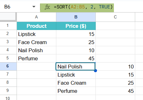 SORT Function in Google Sheets - Examples, How To Use?